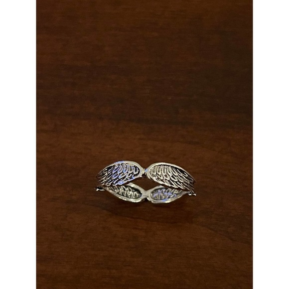 Sterling | Jewelry | Gorgeous Two Sided Angel Wings Silver Ring Size ...